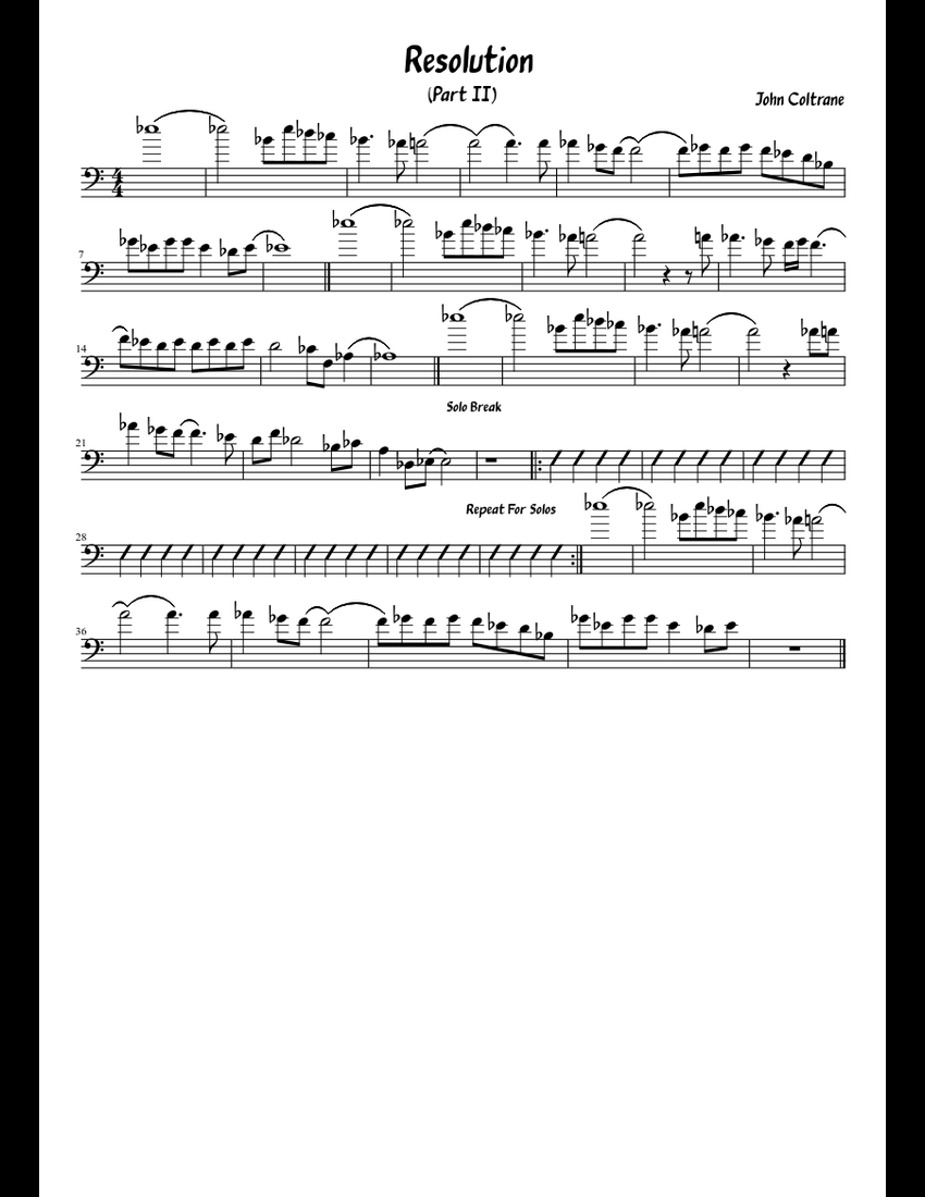 Resolution sheet music download free in PDF or MIDI