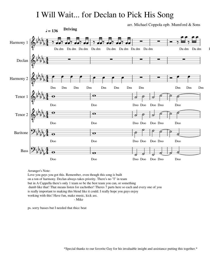 I Will Wait Sheet music for Piano | Download free in PDF or MIDI ...