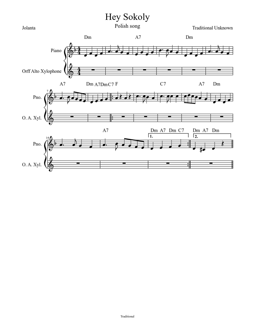 Hey Sokoly Sheet music for Piano (Solo) | Musescore.com