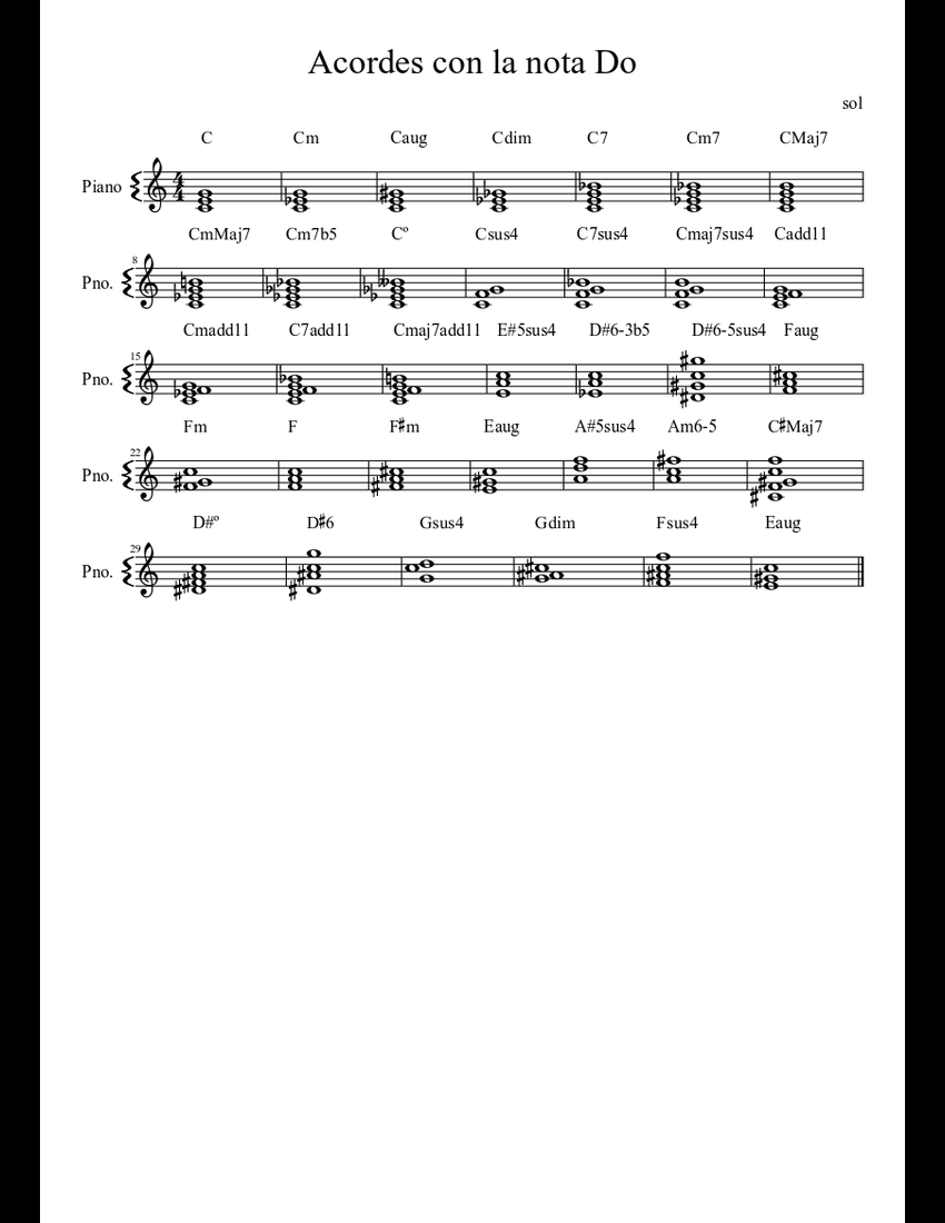 Acordes con la nota do - Sol Herrera sheet music download free in PDF ...