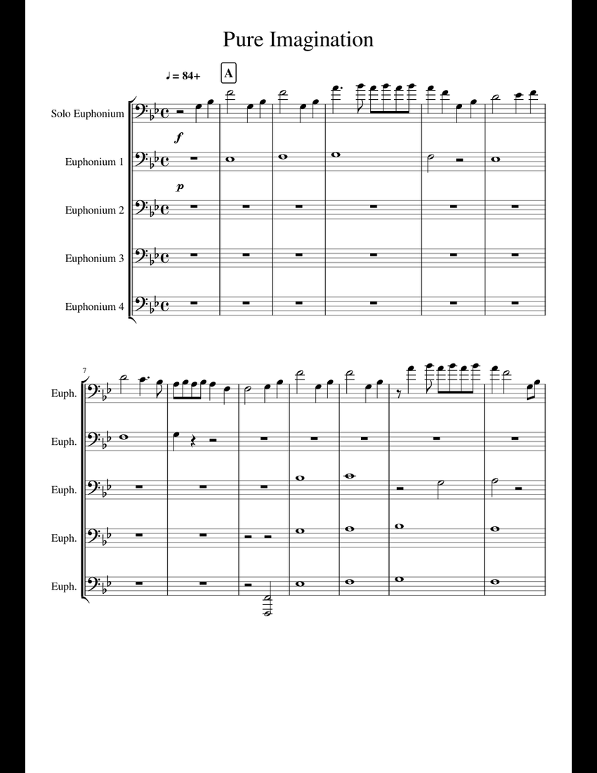 Pure Imagination sheet music for Tuba download free in PDF or MIDI