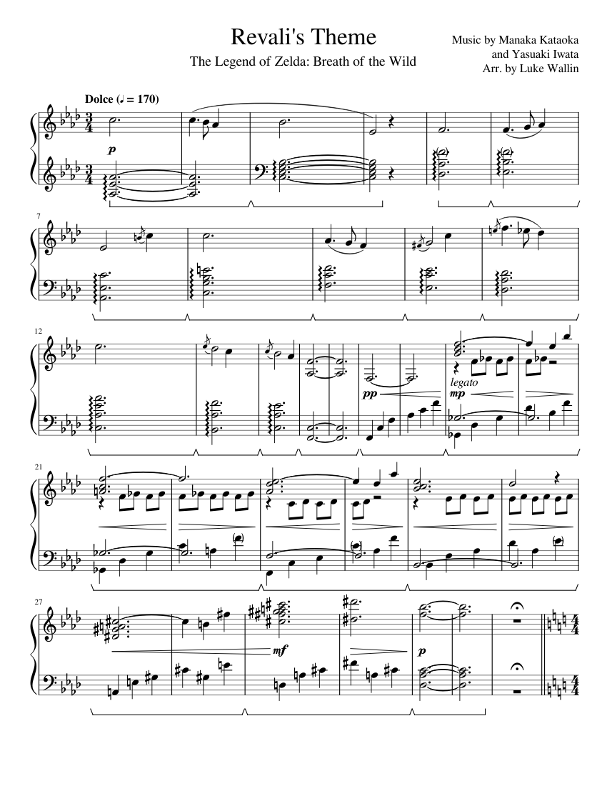 Revali's Theme Sheet music for Piano (Solo) | Musescore.com