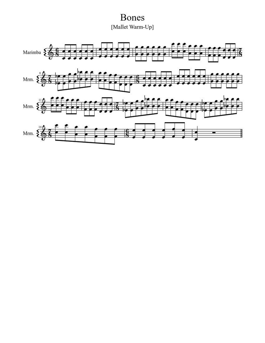 Bones Sheet music | Download free in PDF or MIDI | Musescore.com
